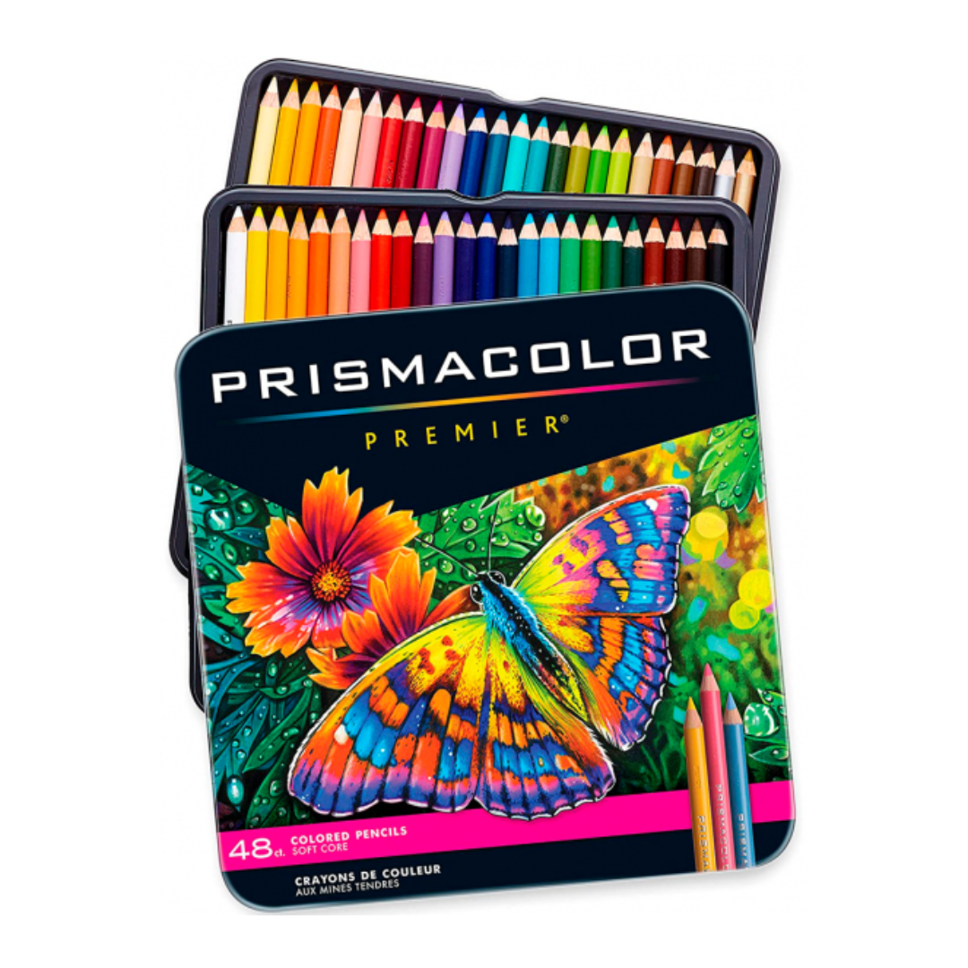 JUEGO LAPICES PRISMACOLOR 48/1 ESTUCHE DE METAL – Comercial Caribe
