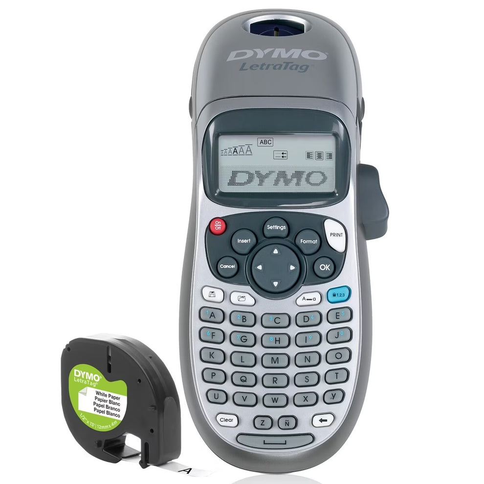 ROTULADORA DYMO LETRATAG LT-100H GRIS – Comercial Caribe