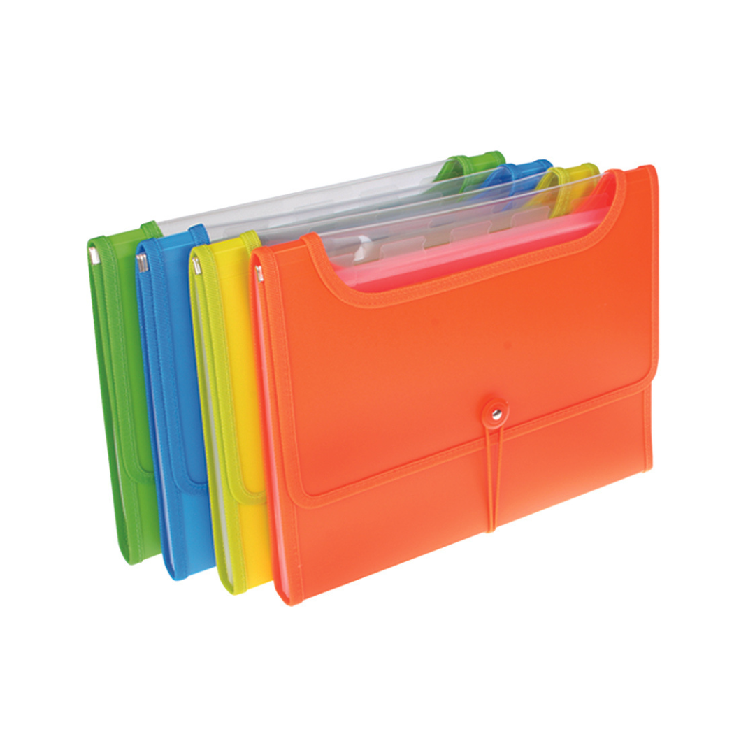 FOLDERS PLASTICO T/ACORDEON TAMAÑO CARTA 12DIV SURTIDO – Comercial Caribe