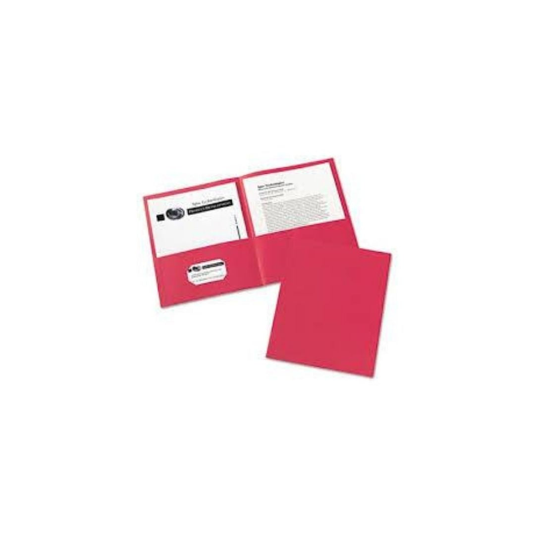 FOLDERS C/BOLSILLO ROJO PAQ. 25 – Comercial Caribe