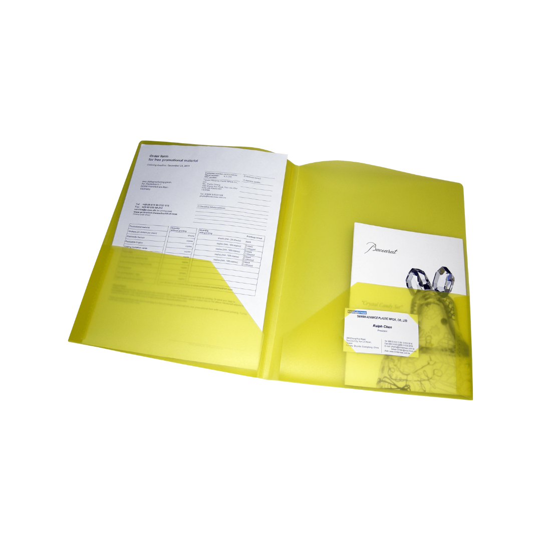 FOLDER PLASTICO C/BOLSILLO TRANSL. MATTE (TRANSPARENTE) – Comercial Caribe