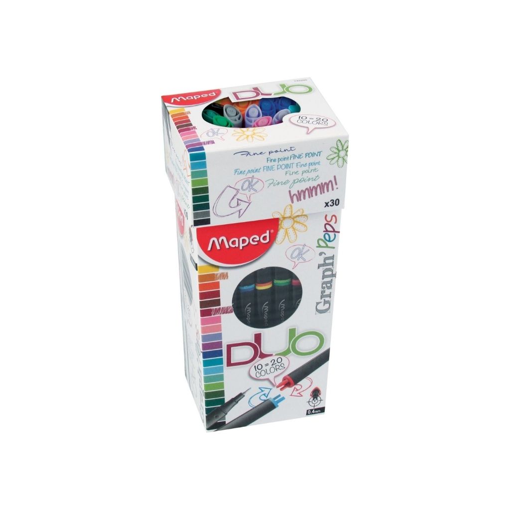 ROTULADOR FINO GRAPH PEPS DUO BOTE PAQ. 30 – Comercial Caribe